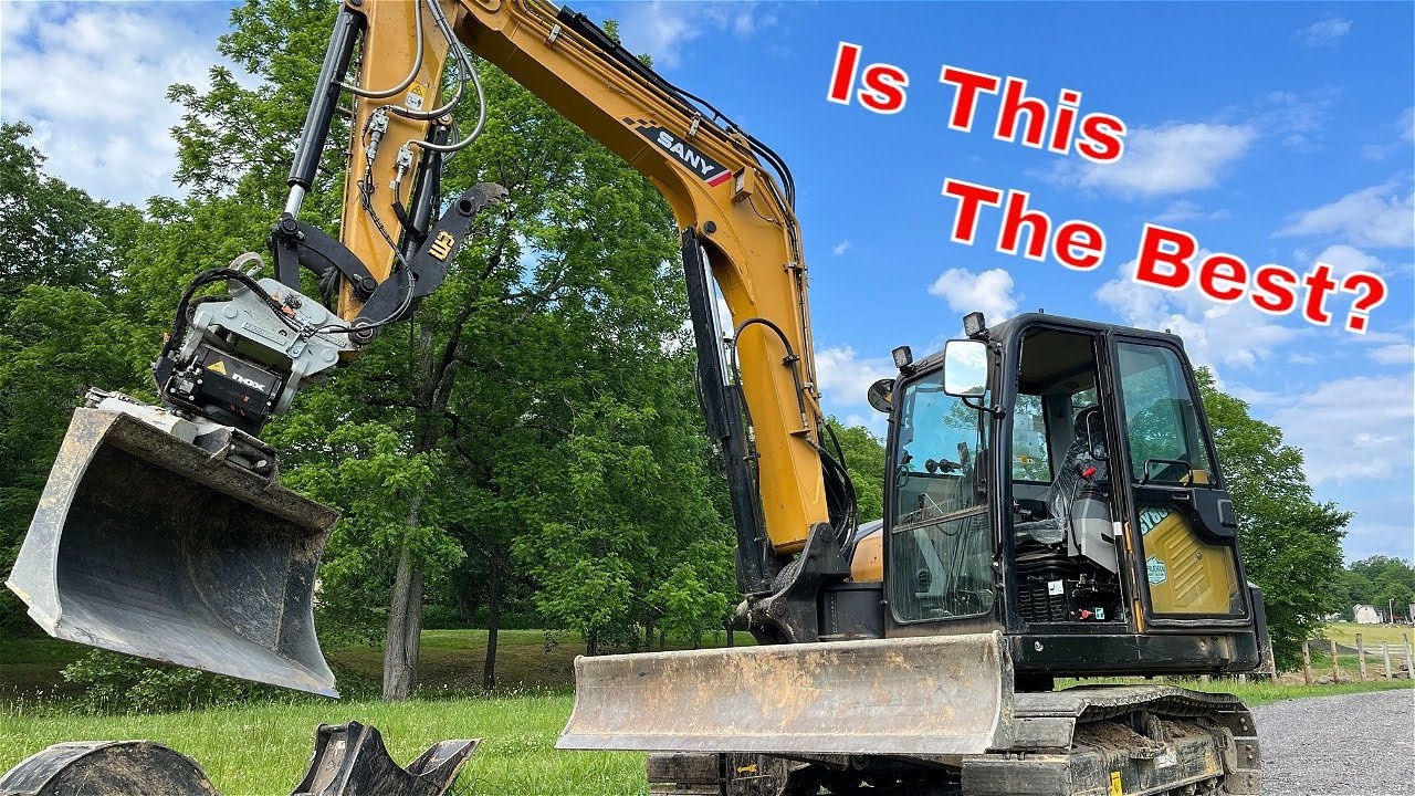 SANY Excavator with the best attachment for an excavator?? - YouTube