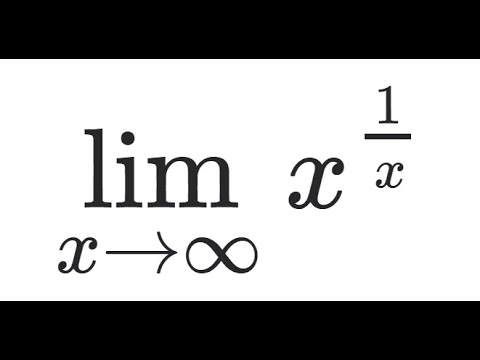 LIM AS X GOES TO INFINITY OF X^(1/X) - YouTube
