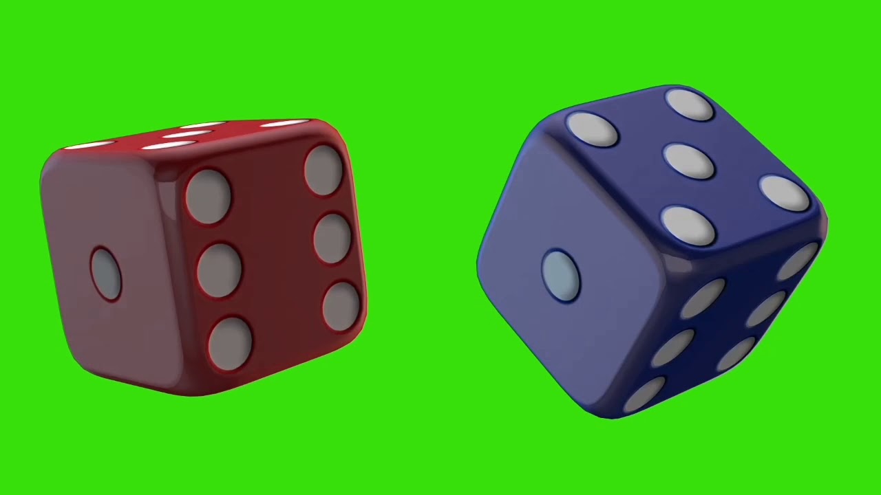 Dices green screen - YouTube