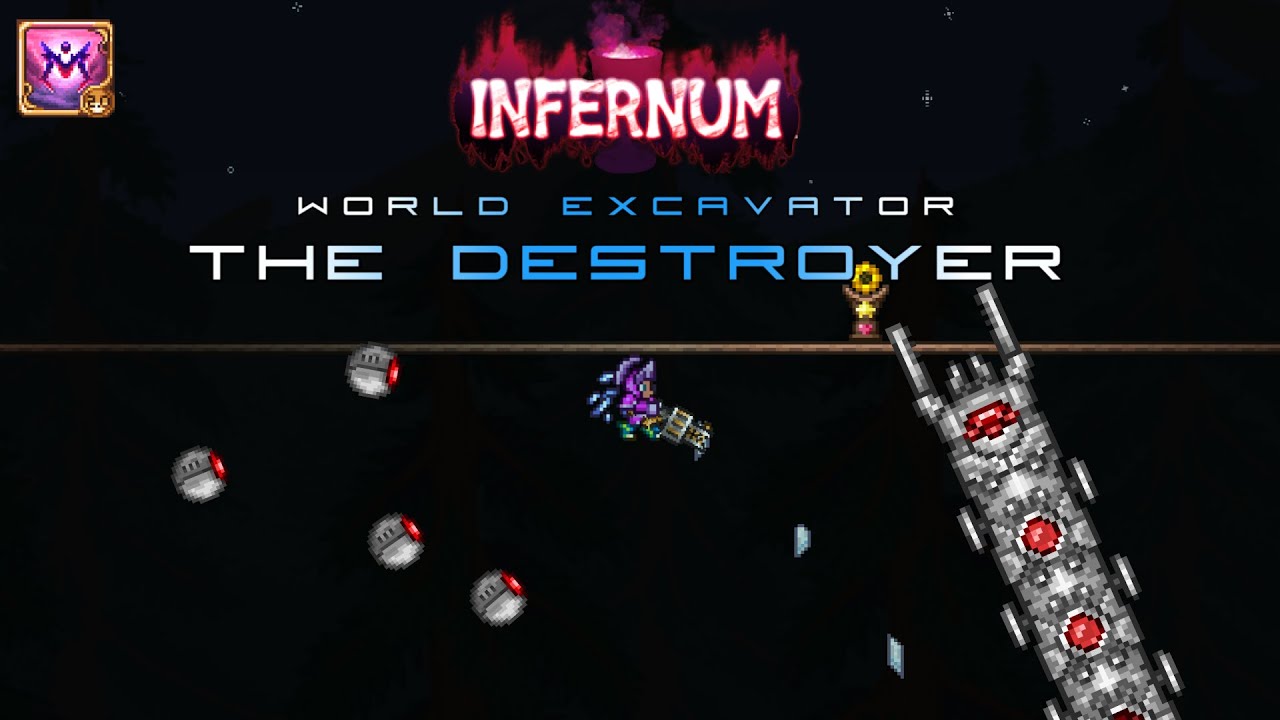 The Destroyer Boss Battle - Terraria Calamity Infernum Mode - YouTube