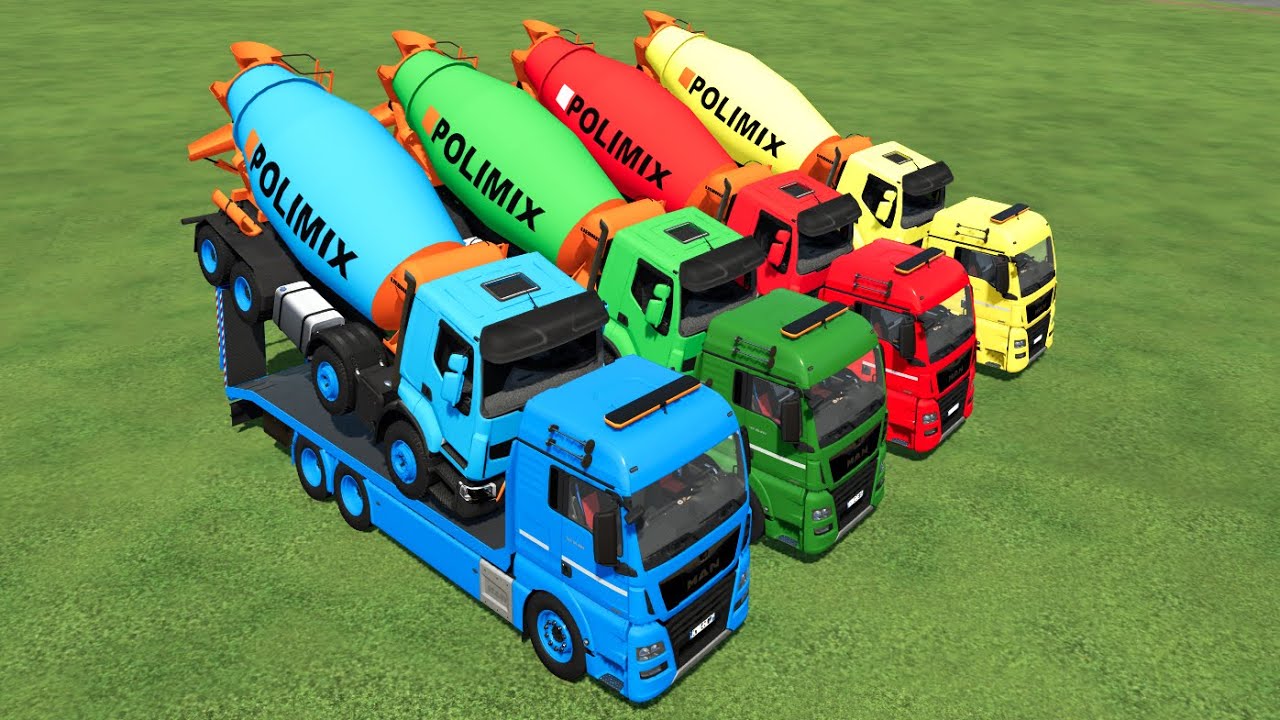 MIXER TRUCK LOADER TRANSPORTING TO GARAGE ! FS 22 !! FARMING SIMULATOR ...