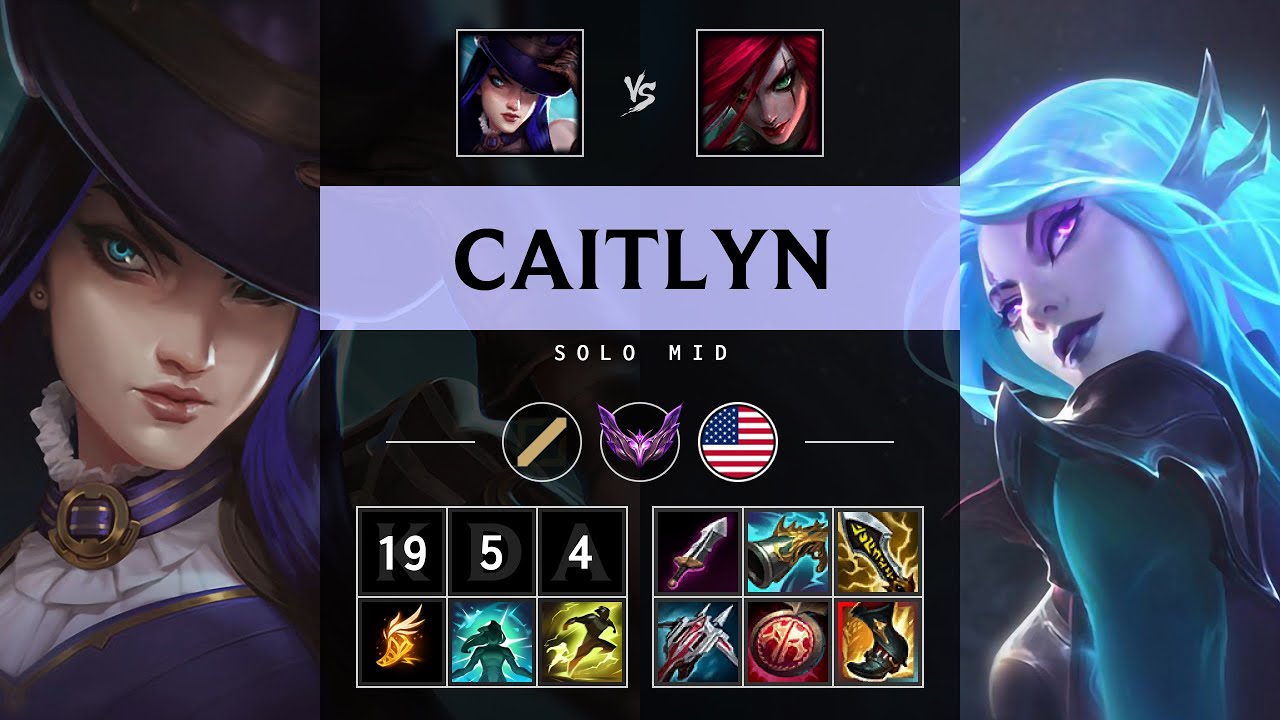 Caitlyn Mid vs Katarina - NA Master Patch 25.S1.3 - YouTube