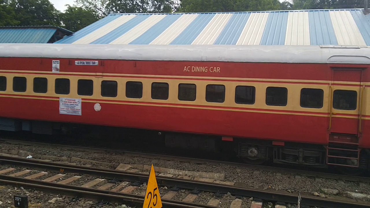 CharDham Yatra Special Train with ICF Rajdhani Rake and WAP7!!! - YouTube