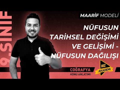 9. SINIF I Coğrafya I Nüfusun Tarihsel Değişimi ve Gelişimi - Nüfusun Dağılışı  I Maarif Modeli