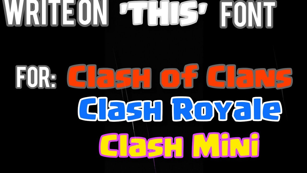 COC,CLASH ROYALE,CLASH MINI font| Supercell magic web font| - YouTube