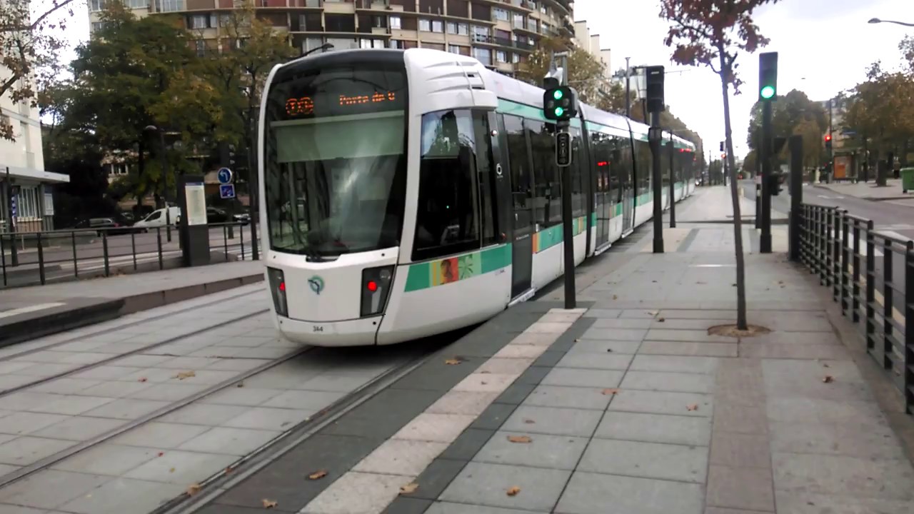 Départ du Citadis 402 n°344 sur la ligne 3a du tramway d'Île-de-France ...