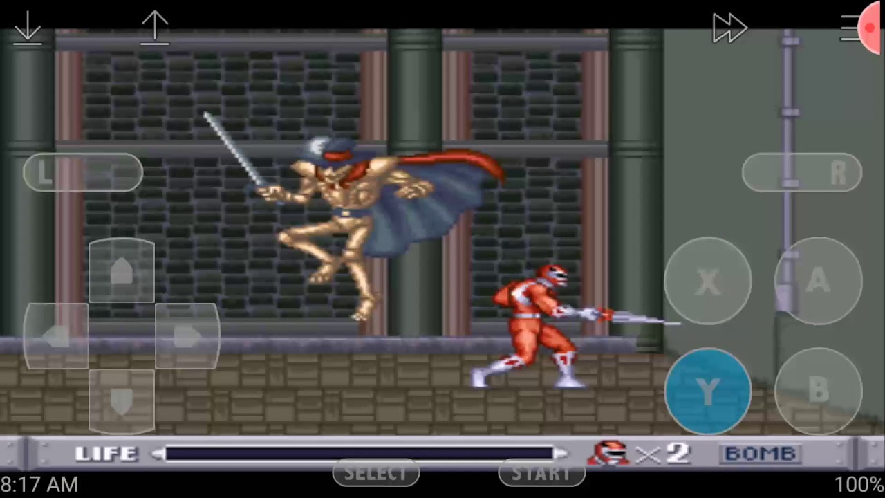 Mighty Morphin Power Rangers (SNES) Bones Boss Fight - YouTube