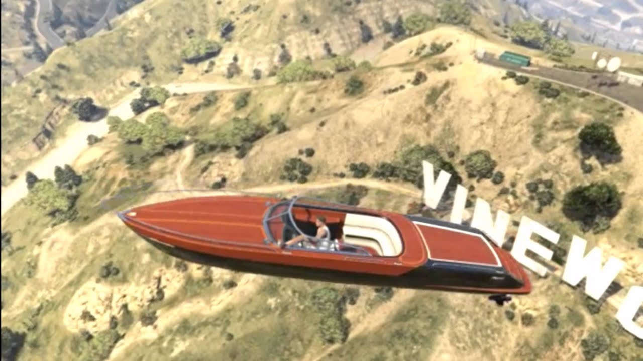 GTA V Gameplay: Flying with a boat - YouTube