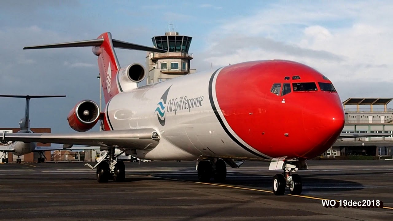 2Excel Aviation B727 Oil Spill Response G-OSRA - YouTube