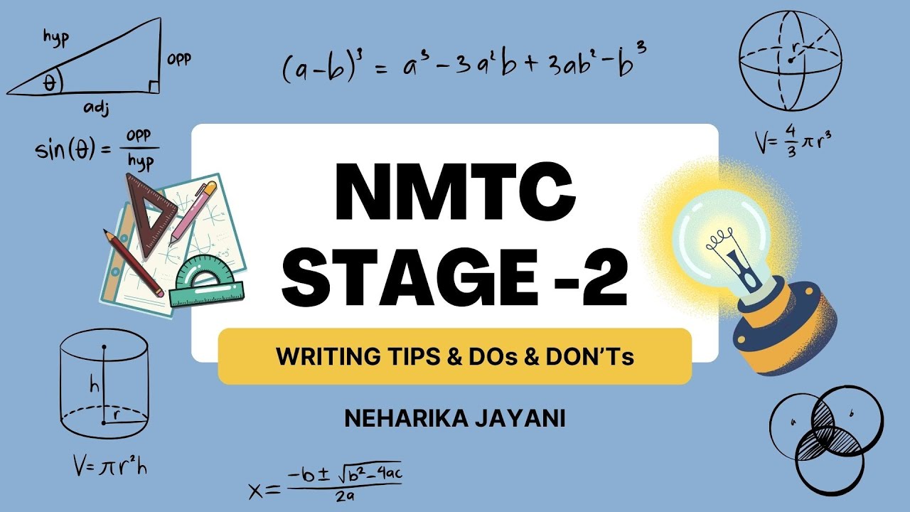 Mastering NMTC Stage 2 Tips: Answer Writing & Guidance with Neharika ...