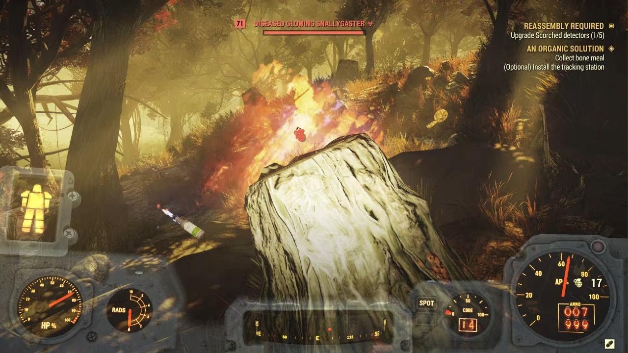 Fallout 76 - Snallygaster Death Spin - YouTube