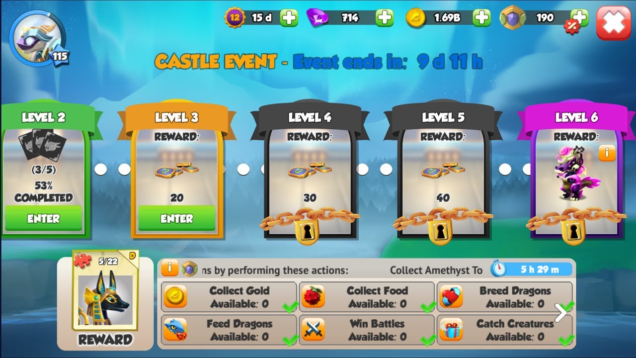 Castle Anubis Dragon Level 3 Walkthrough | Divine Event | Dragon Mania Legends - YouTube