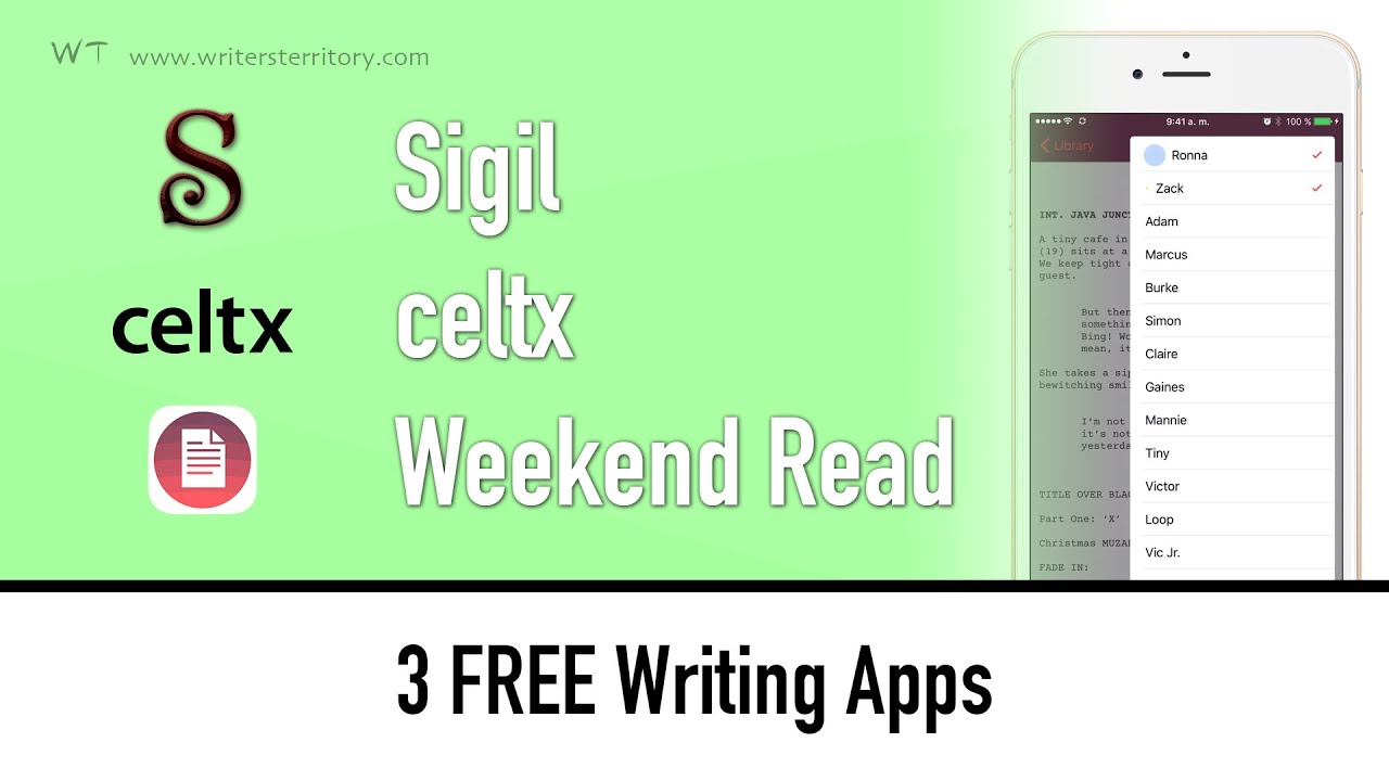 3 FREE Writing Apps: Sigil, celtx, Weekend Read (Overview) - YouTube