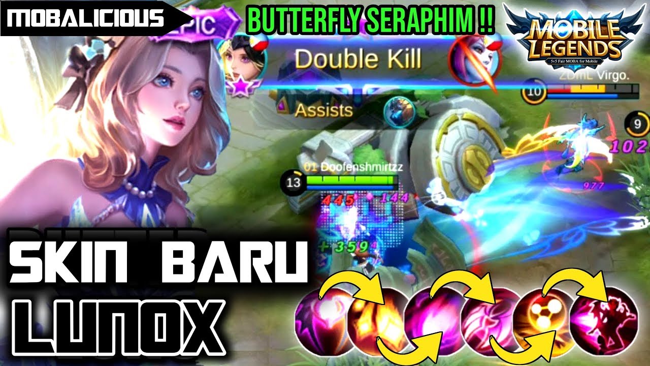 SKIN BARU LUNOX 2020!! EPIC BUTTERFLY SERAPHIM EFFECT LUAR BIASA ...