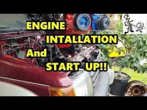 New Engine..MITSUBISHI 4X4 Pajero 94 INSTALLATION & START UP - YouTube