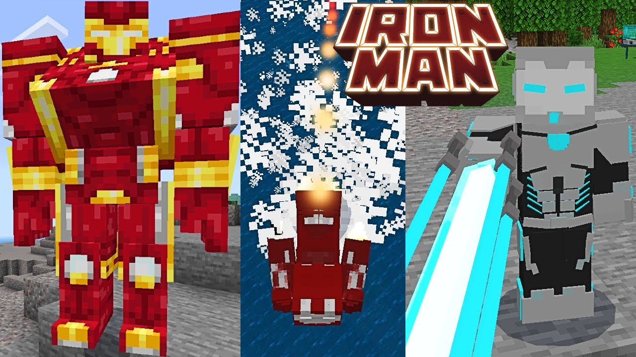 Nuevo Addon de Iron Man para Minecraft PE || IRON MAN MCPE - YouTube
