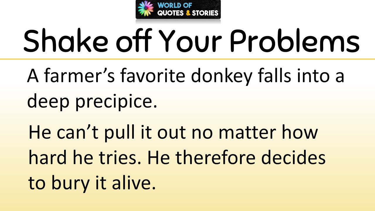 Shake off Your Problems || Beautiful Motivational Story - YouTube