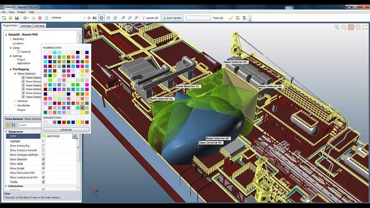 Flame and Gas Detector Models in Detect3D - YouTube
