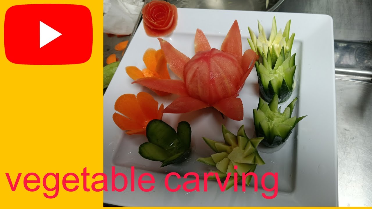 Vegetable carving ideas.How to make vegetables flower. - YouTube