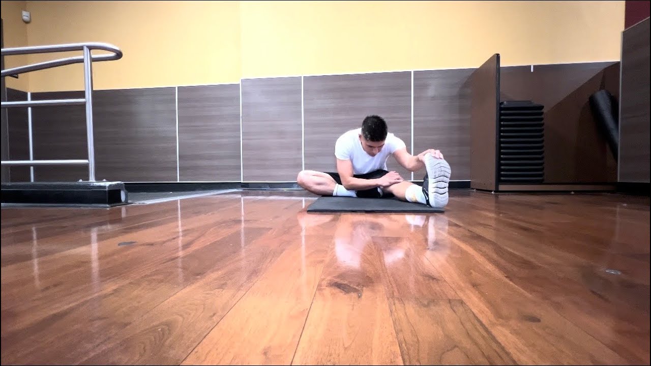 Lower body stretching. After working out or to improve flexibility ...