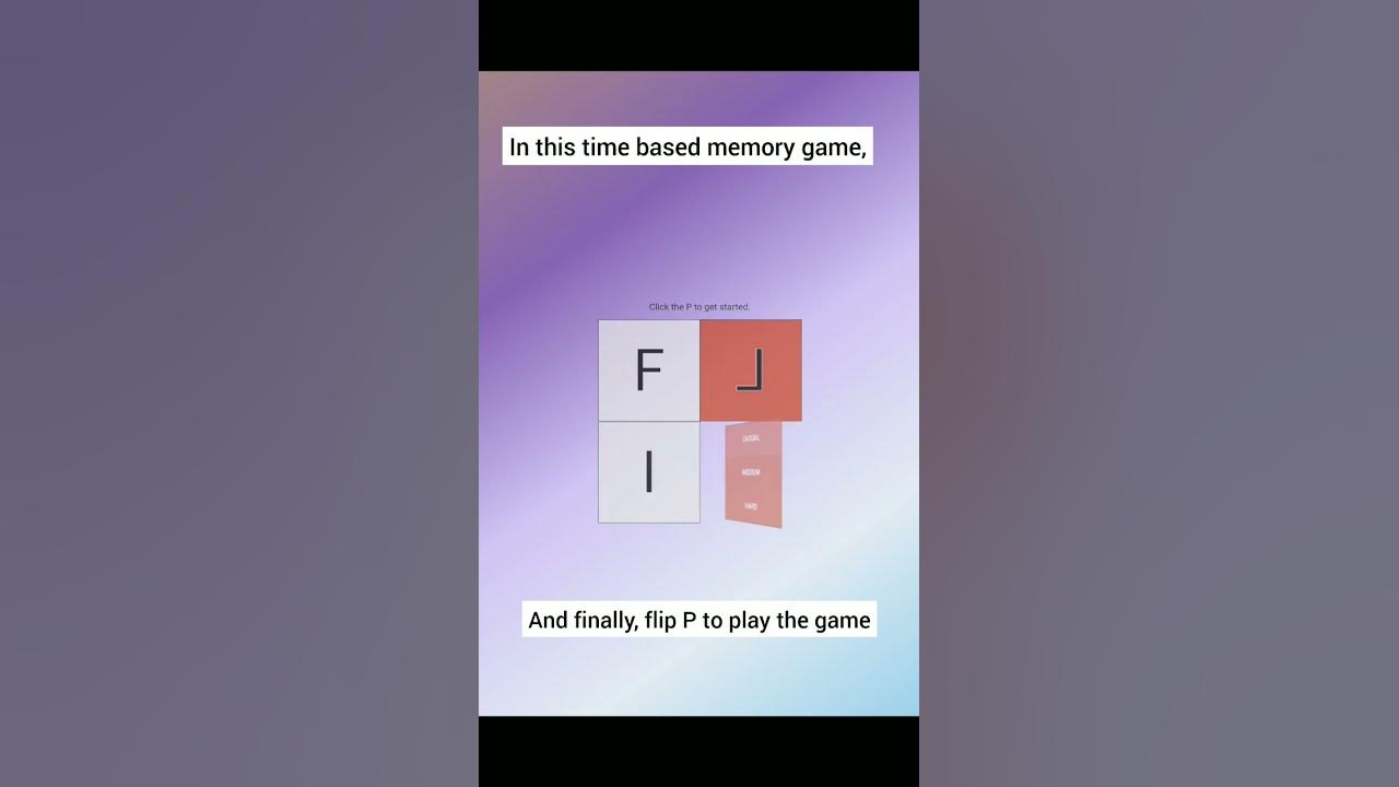 Memory Game using HTML,CSS and JAVASCRIPT - YouTube