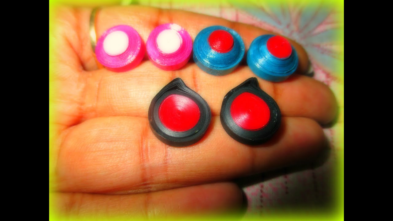 PAPER EARRINGS - Beautifull STUDS using paper Making Tutorial - YouTube