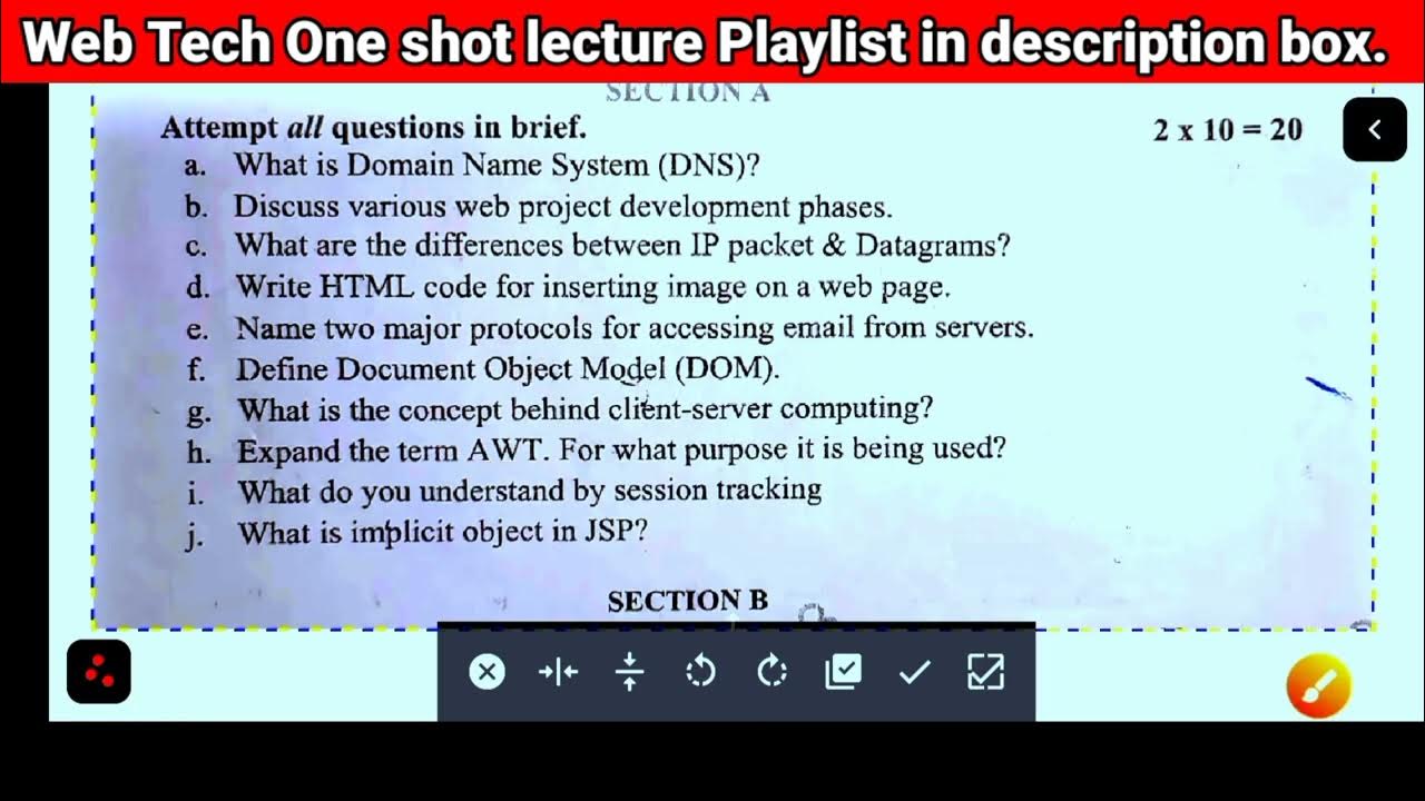 web technology aktu previous year question paper | Web technology Unit 1|Unit 2|Unit 3|Unit 4 ...