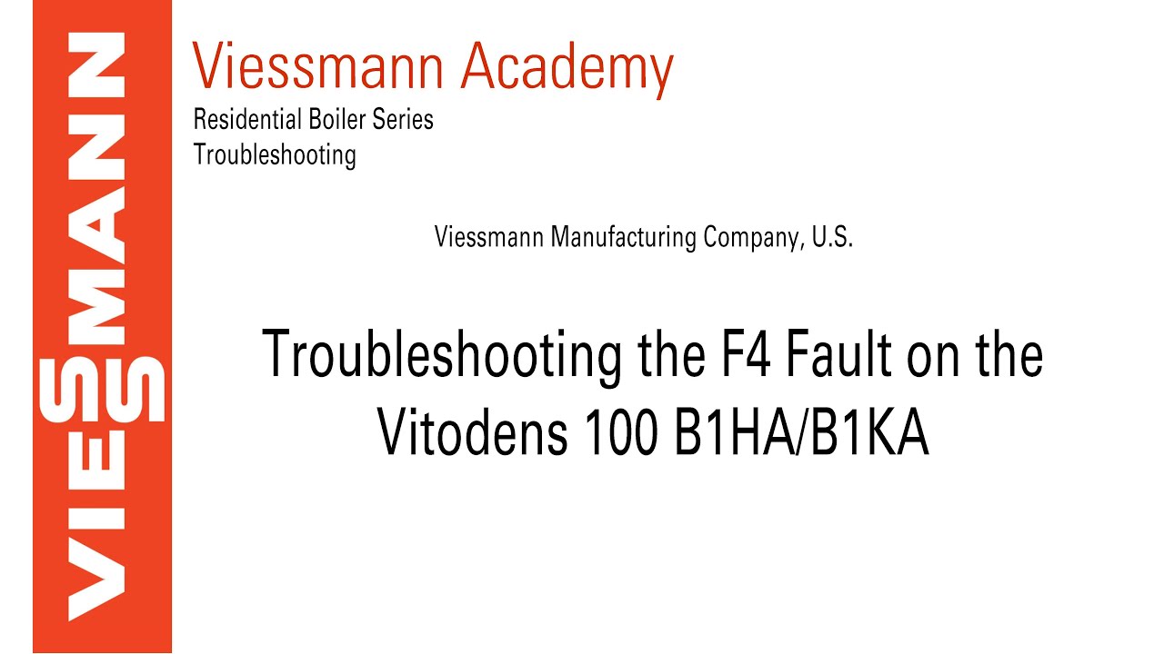 Troubleshooting Demonstration F4 Fault On The Vitodens 100 B1HA troubleshooting-demonstration-f4-fault-on-the-vitodens-100-b1ha