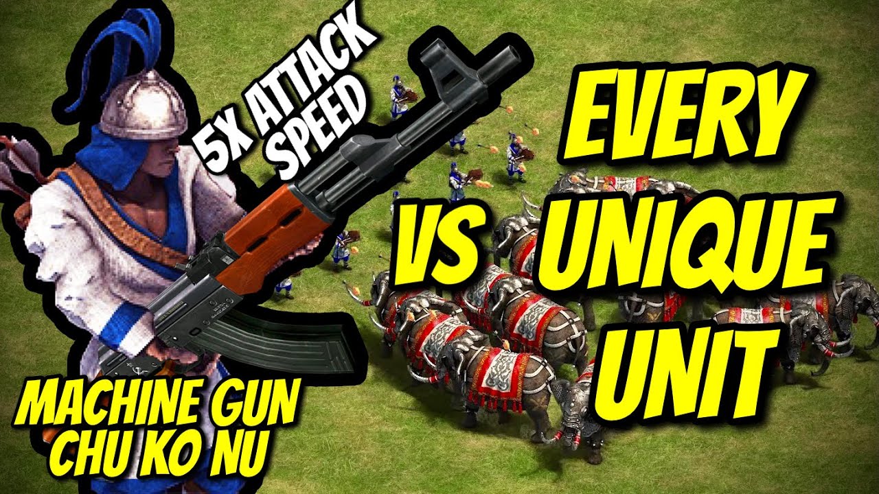 MACHINE GUN CHU KO NU vs EVERY UNIQUE UNIT | AoE II: Definitive Edition ...