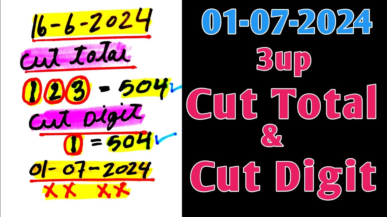 Thai lottery 3up cut total & cut digit 01-07-2024 | non miss ...