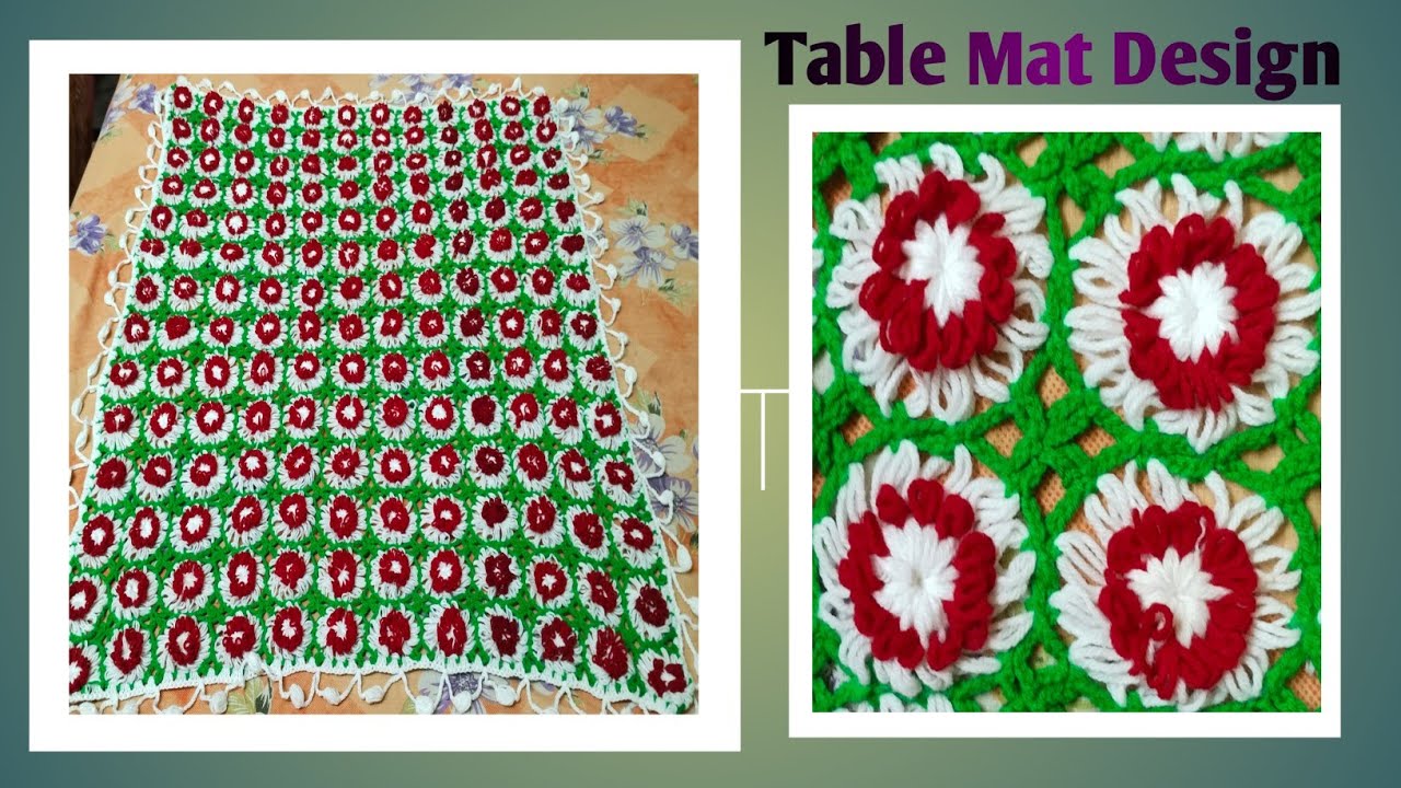 How to crochet Table Mat // Table Runner, full tutorial - YouTube