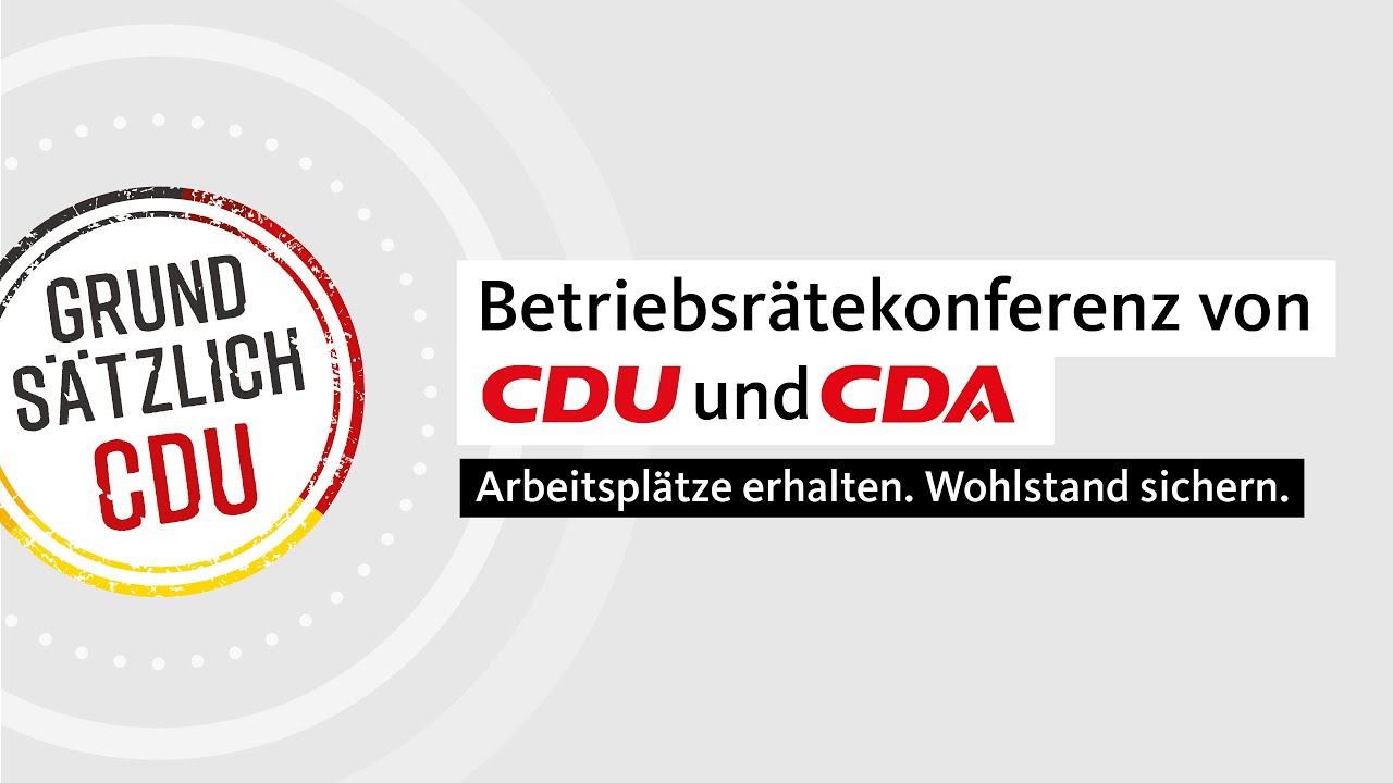 Betriebsrätekonferenz von CDU und CDA - YouTube