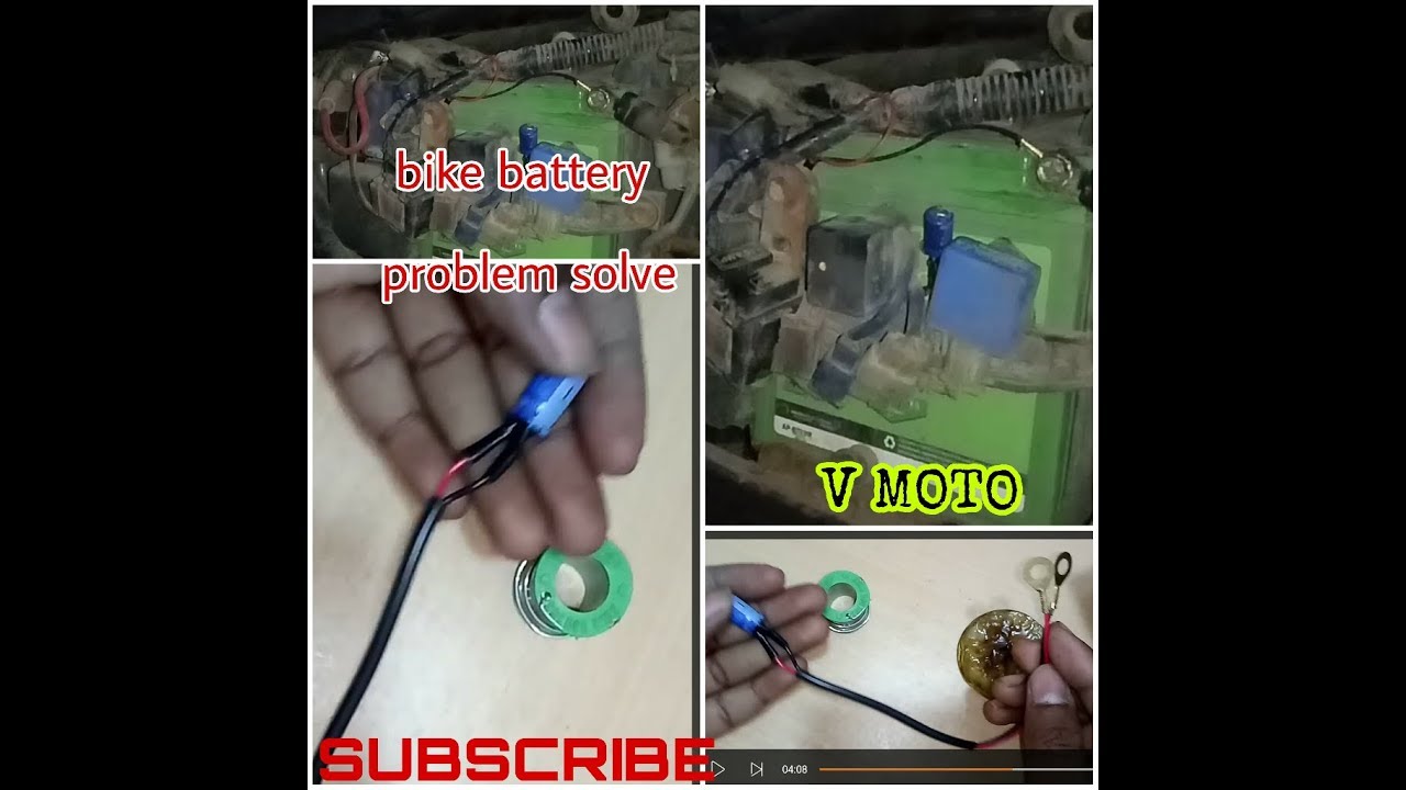 motorcycle battery solve all problems with place on capacitor - YouTube