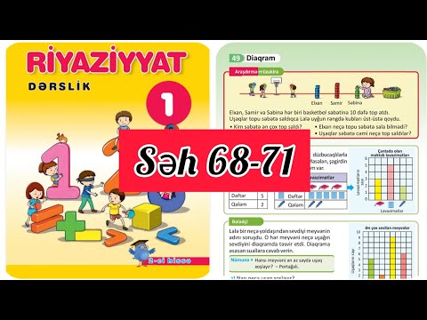 1-ci sinif Riyaziyyat dərslik səh 68,69,70,71. Diaqram. Ümumiləşdirici tapşırıqlar