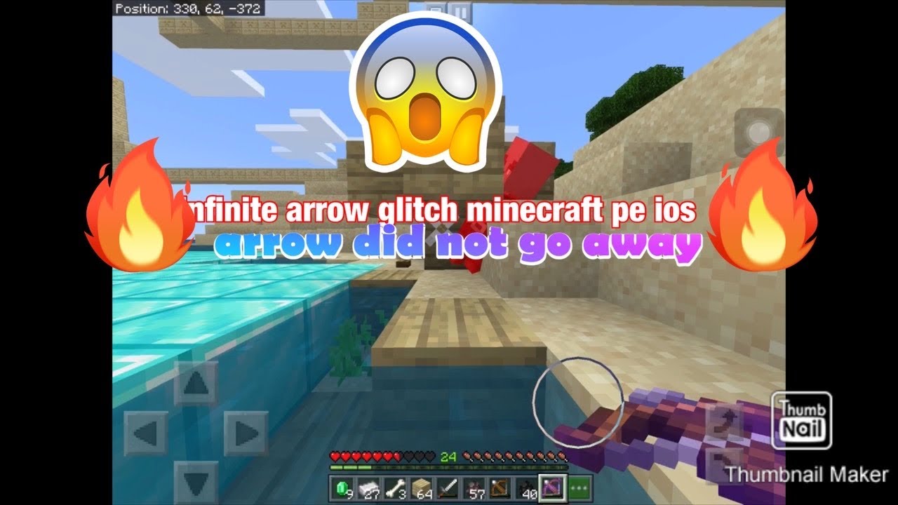 INFINITE ARROW GLITCH MINECRAFT IOS PE - YouTube