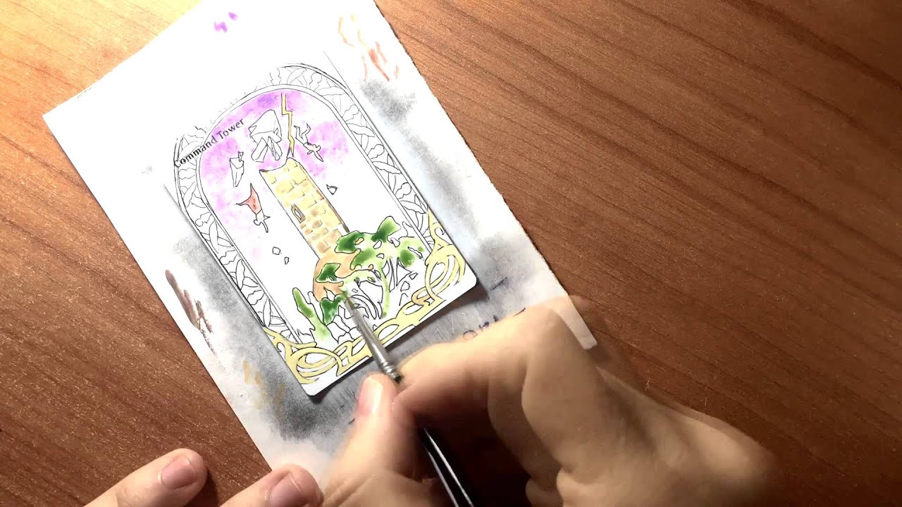 MTG Altered Art - Command Tower by AllTimeWonders - YouTube
