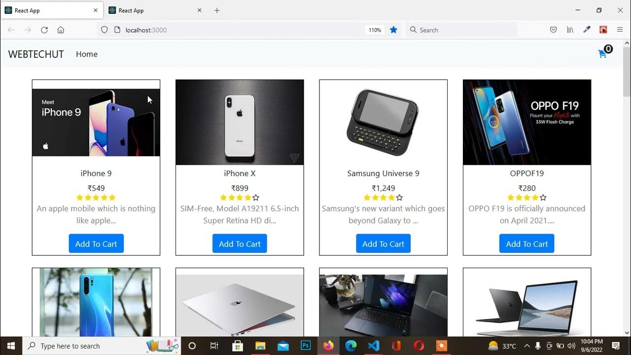 Shopping Website using React | Listing Products in ECommerce with React ...