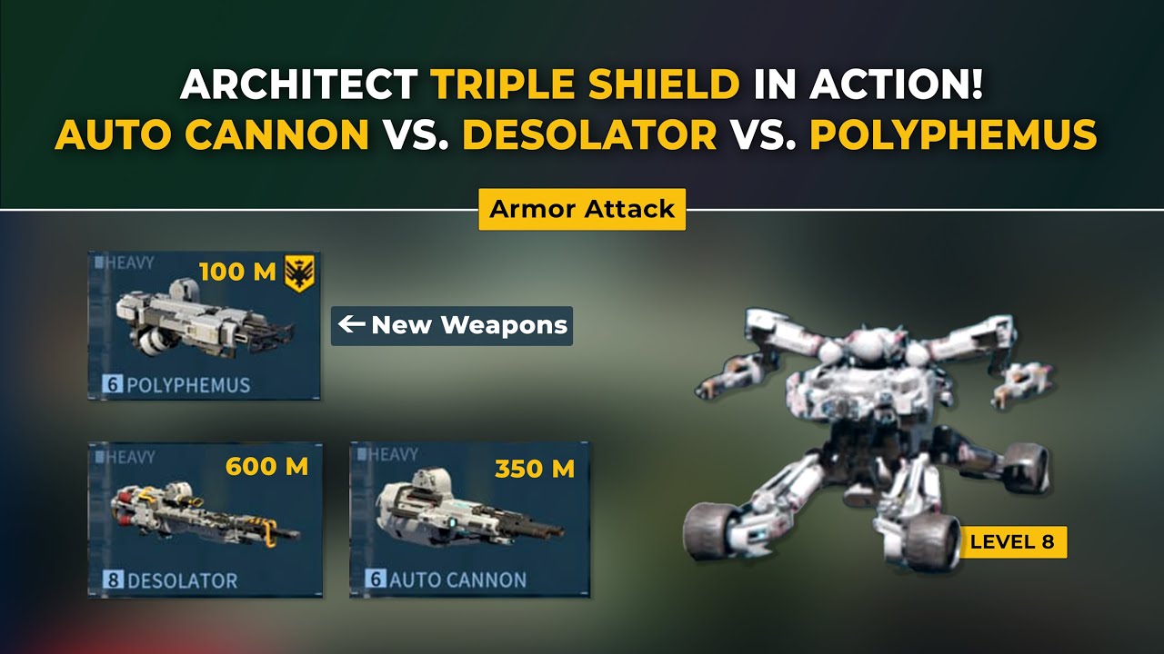 Architect Triple Shield in Action! 🔥 Auto Cannon vs. Desolator vs ...