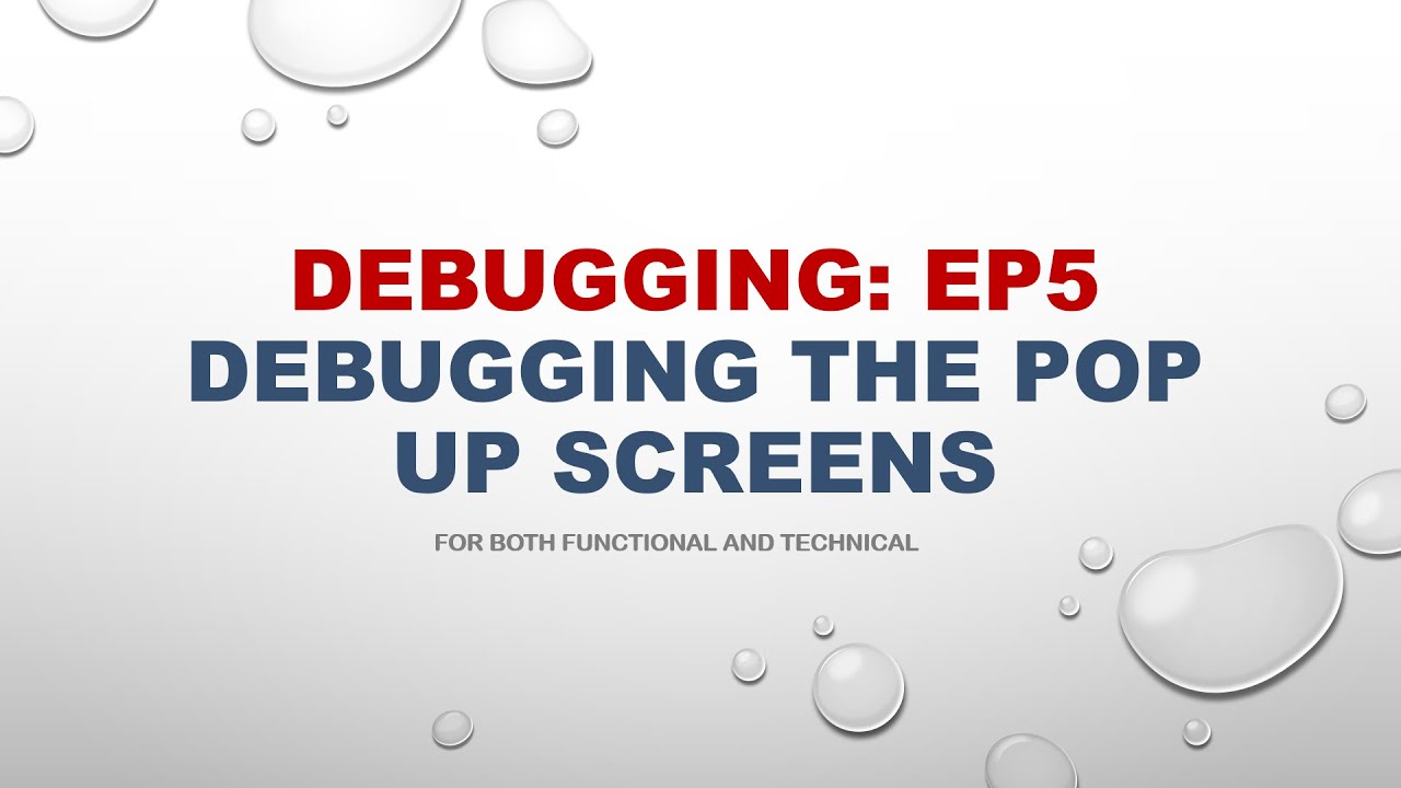 Sap Abap Debugging Ep5 Debugging The Pop Up Screens For Both Functionals And Technical Youtube 4426