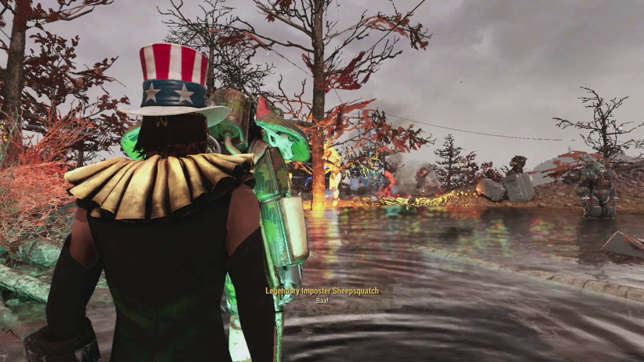 Encrypted Imposter Sheepsquatch boss event - Fallout 76. - YouTube