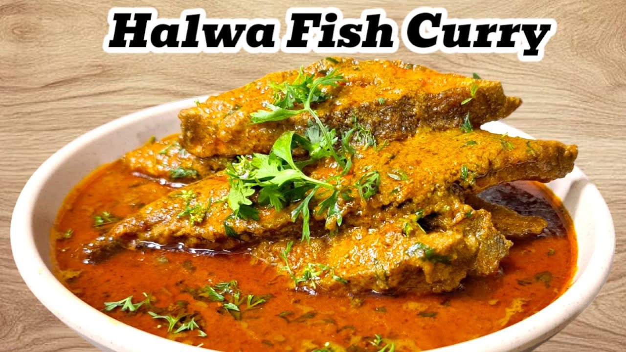 How To Make Halwa Fish Curry Recipe | Black Pomfret Fish Curry | By ...