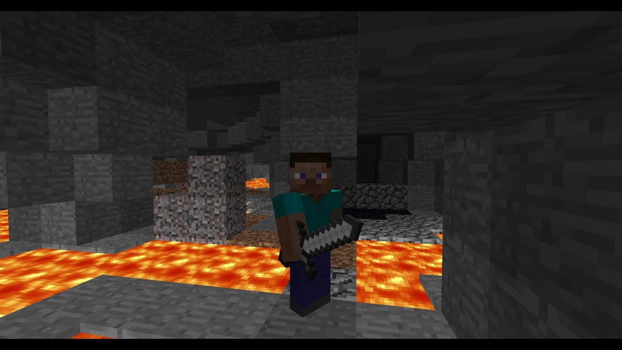 Minecraft Alpha Cave Exploration - YouTube