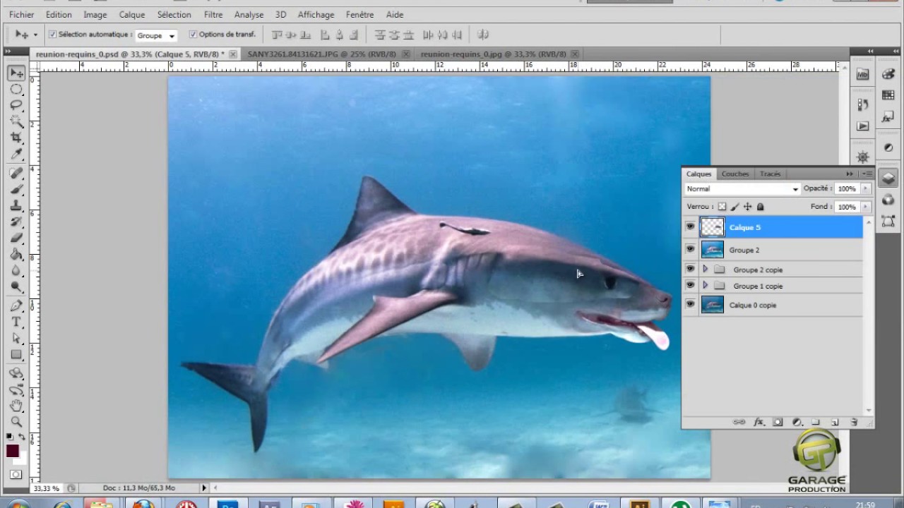 DOG & SHARK PHOTO MANIPULATION | Adobe Photoshop - YouTube