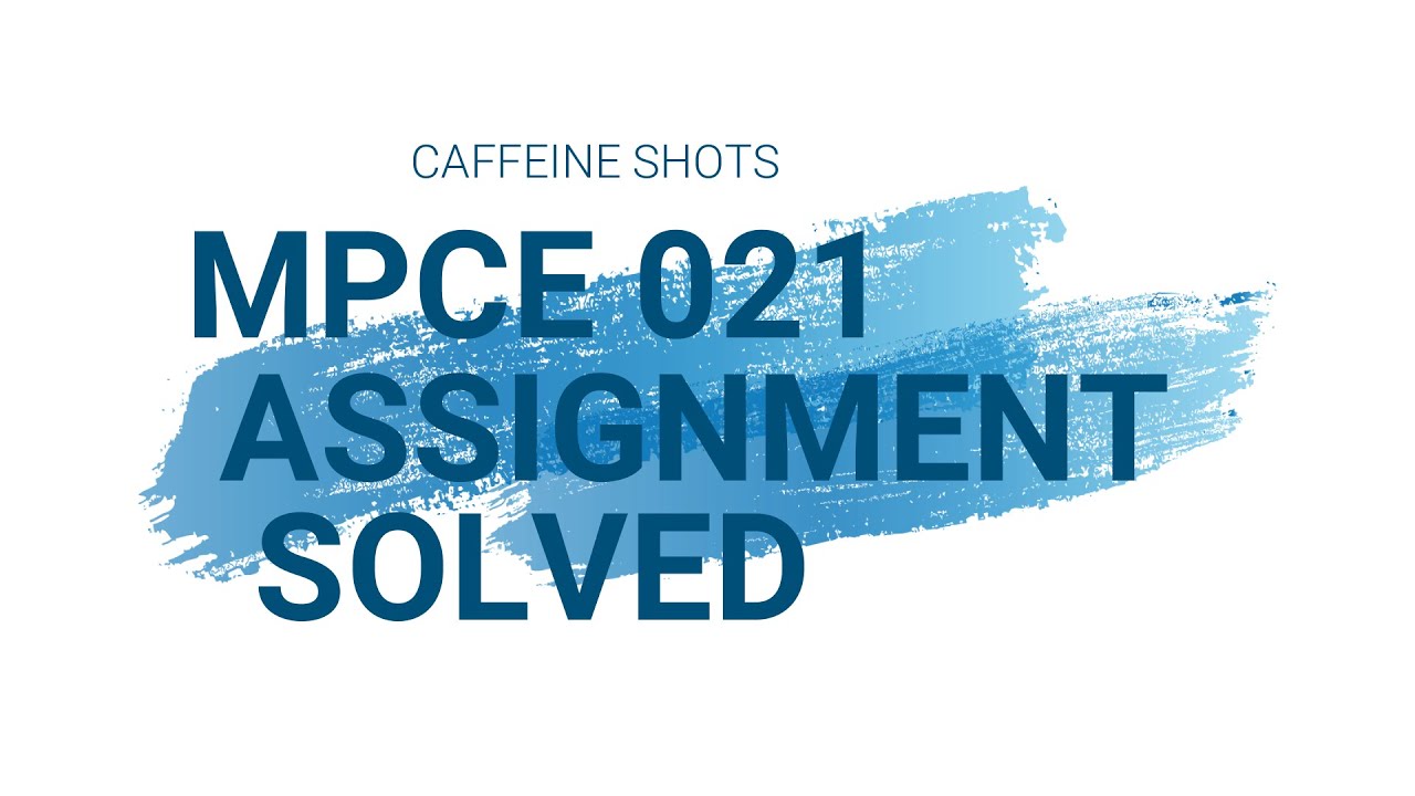 ASSIGNMENT MAPC 021// IGNOU MPCE - YouTube