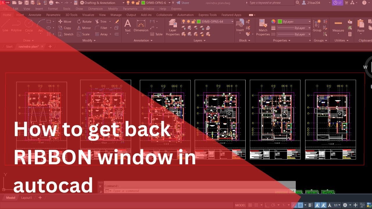 How To Get Back The Top Panel In AutoCAD YouTube How To Get Back The Top Panel In AutoCAD YouTube