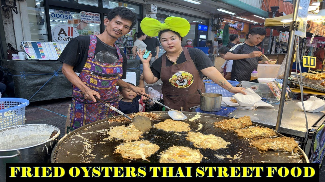 [4K TH] How to Make Crispy Thai Omelette | Oyster Omelette & Mussel ...