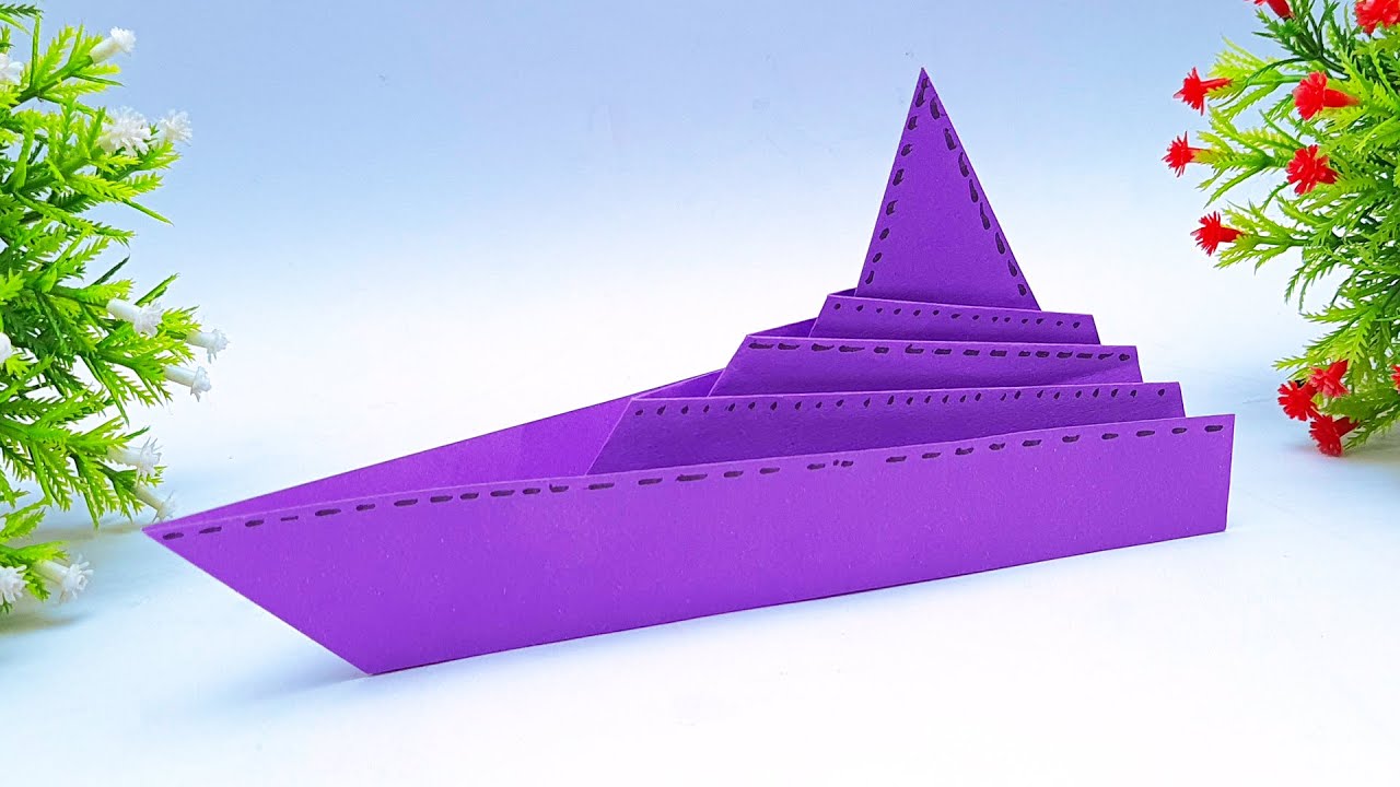 Handmade Paper Ship Craft Making Tutorial | Easy Paper Crafts | Diy ...