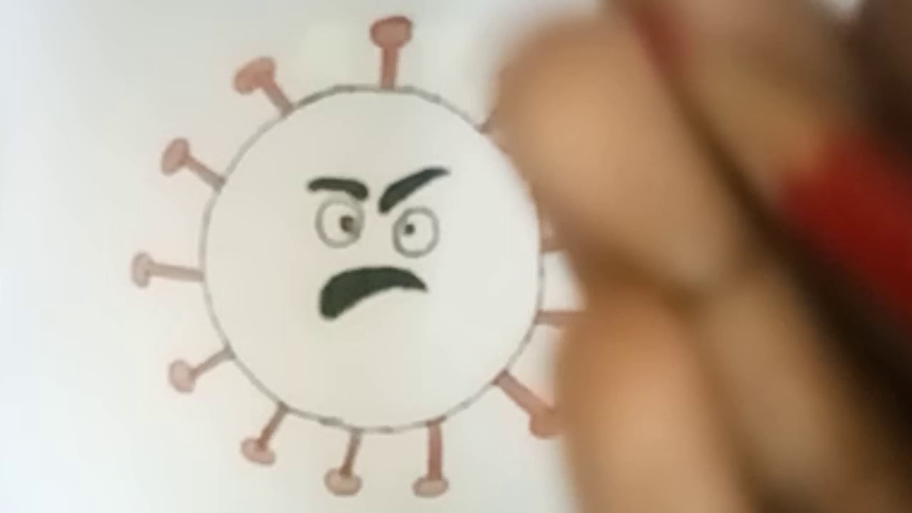 How to draw Corona Virus poster easy way for kids - YouTube