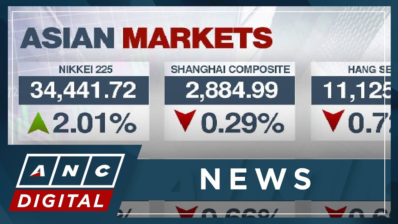 Asian shares fall as traders wait for U.S. inflation data | ANC - YouTube