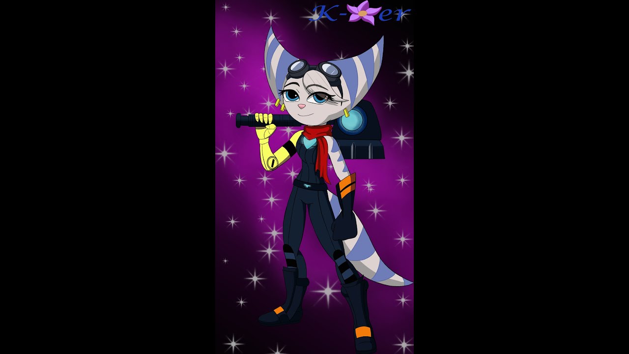 Drawing Rivet from Rachet and Clank - YouTube